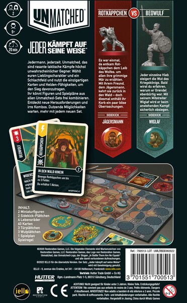 Unmatched: Rotkäppchen vs. Beowolf (DE) - Shop für Brettspiele ...